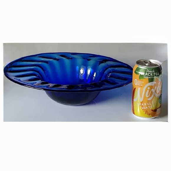 BLENKO | Art | Rare 25 Blenko Cobalt Blue Handcrafted Optic Art Glass ...